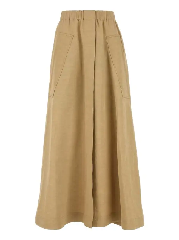 Co Parachute Maxi Skirt - Nude