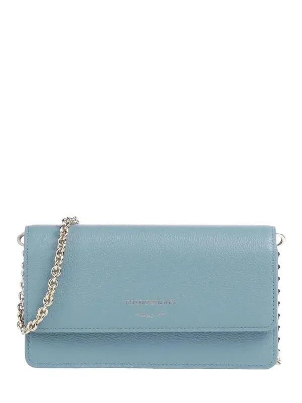 Emporio Armani Chain Leather Mini Bag - Light Blue