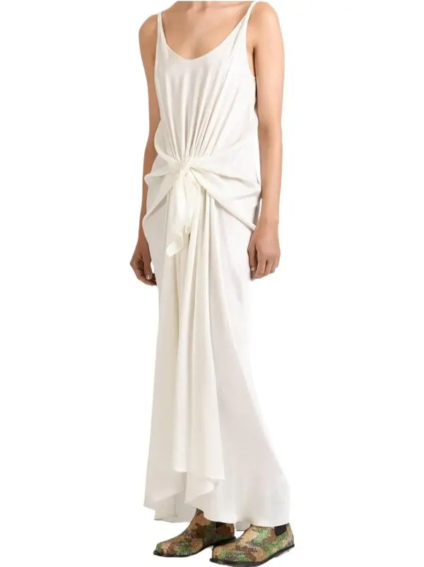 J.W.ANDERSON Knot Draped Maxi Dress - Off White