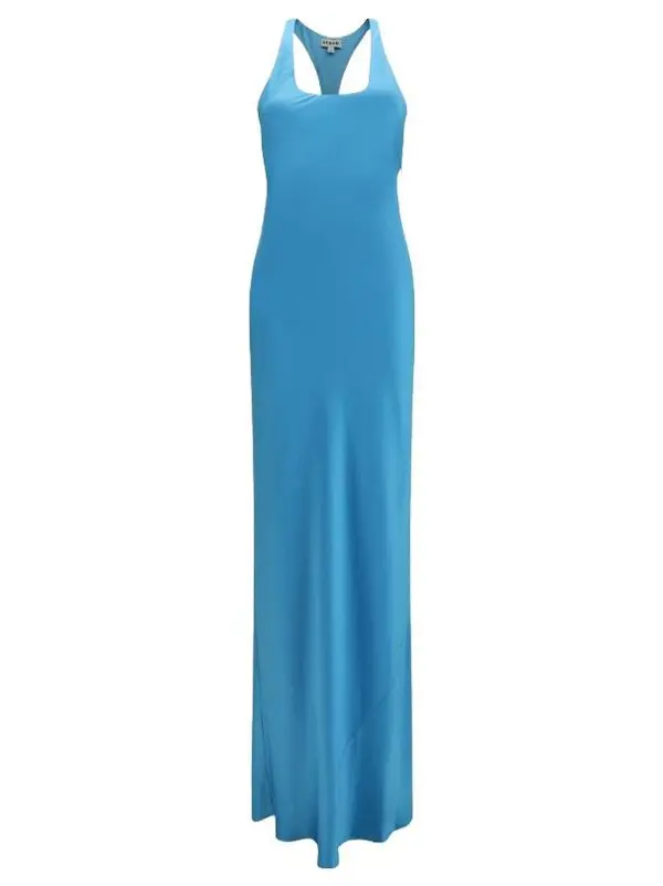 Staud Juanita Sleeveless Backless Maxi Dress - Blue