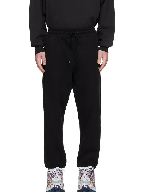 We11Done Logo Detail Trousers - Black