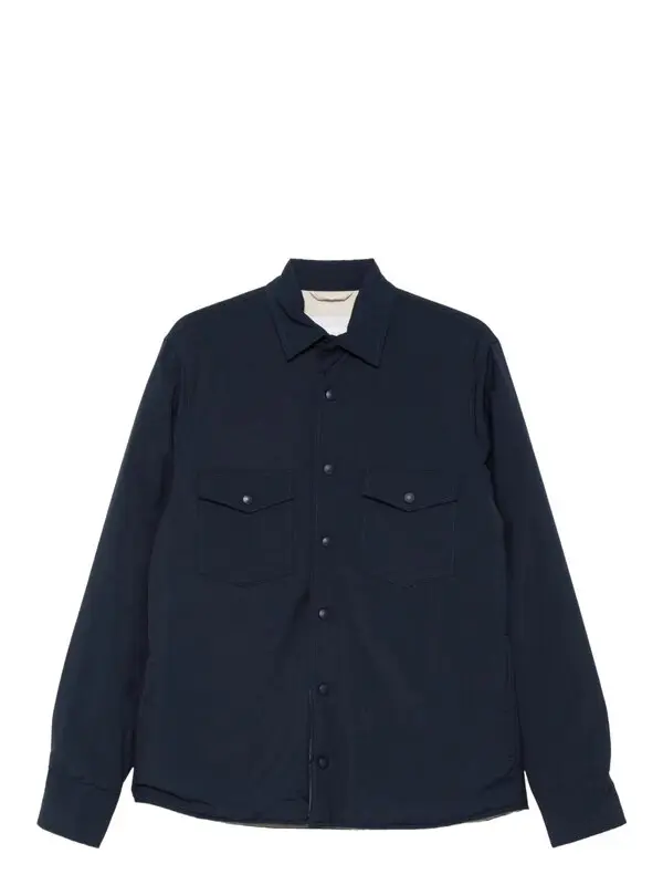Eleventy Blue Shirt Jacket - Sea-blue