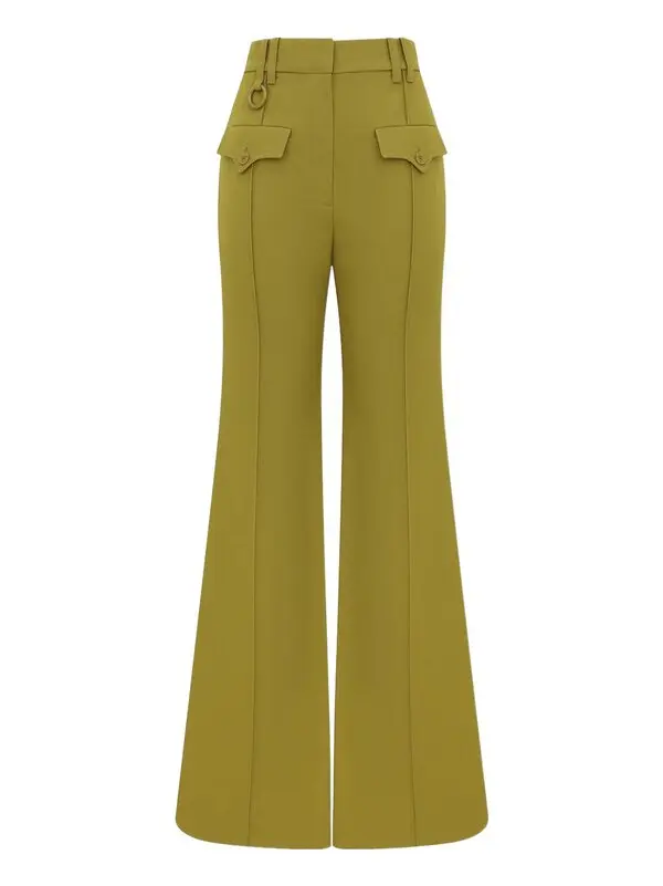 Zimmermann Luna Flared Pants - Pistachio