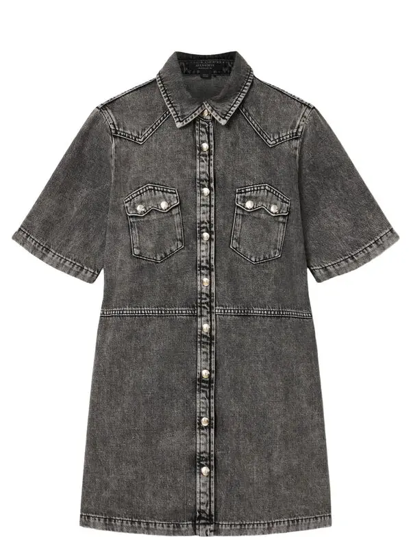 ALLSAINTS Rock Denim Shirt Dress - Washed Ash