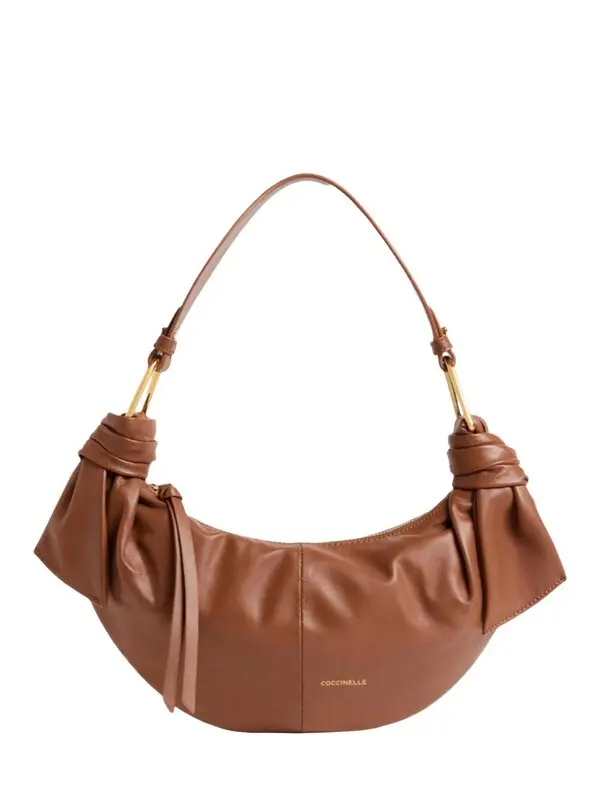 COCCINELLE Furoshiki Knot Detailed Small Shoulder Bag - Brown