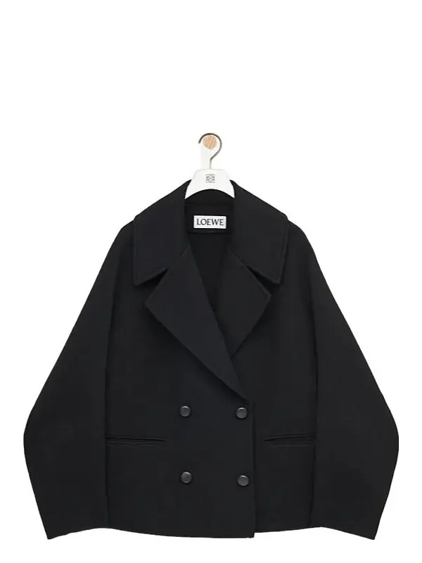 Loewe Double-breasted Coat - Black