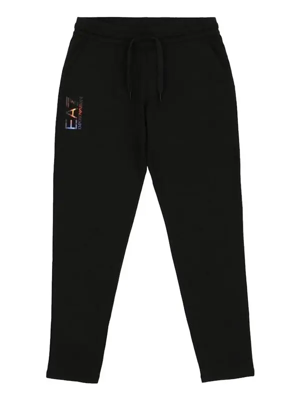 EA7 Logo Printed Track Pants - Black