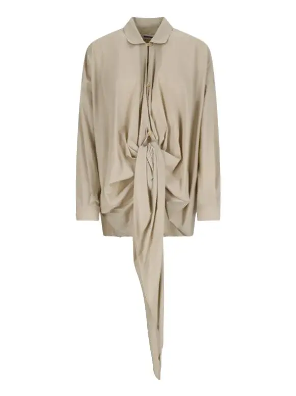 DARKPARK Romy Draped Shirt - Nude