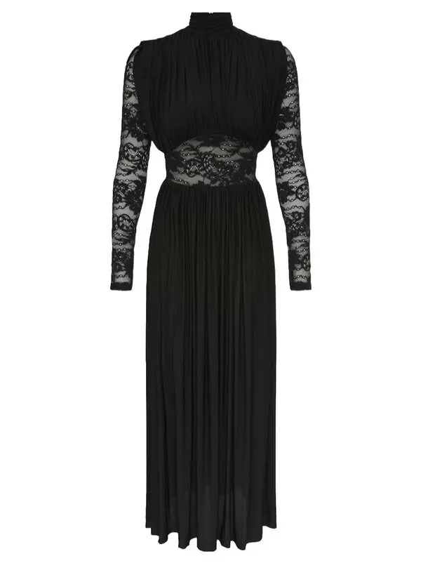 Zimmermann Rebellion Lace Insert Maxi Dress - Black
