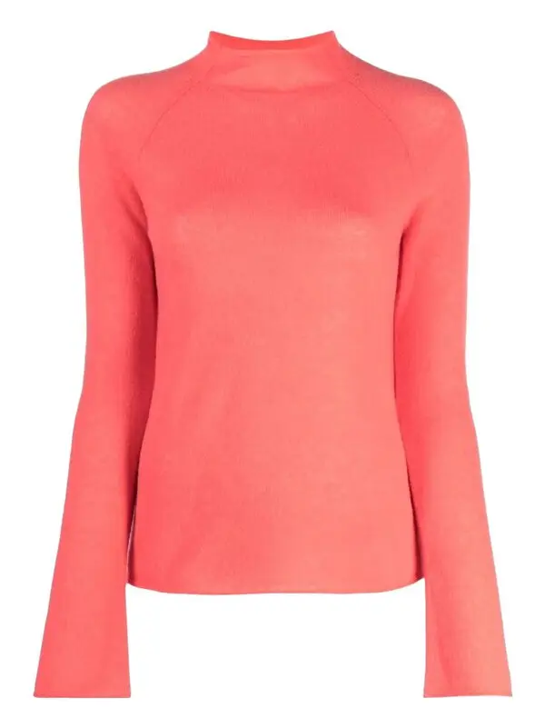 FORTE_FORTE Mock Neck Jumper - Red