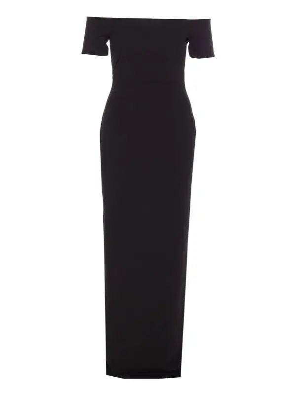 Solace London Nile Off-shoulder Long Dress - Black