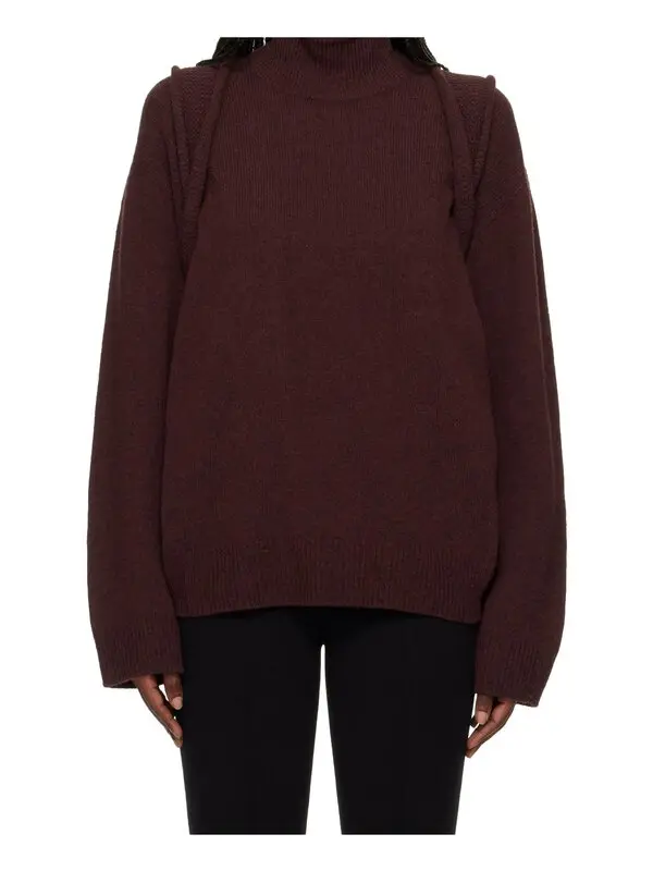 Issey Miyake Wool Turtleneck Sweater - Black