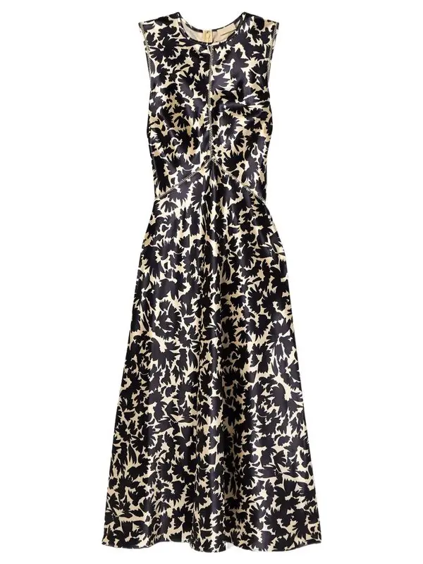 Ulla Johnson Floral-printed Satin Maxi Dress - Black
