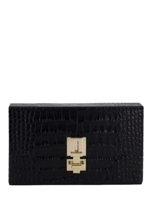TOM FORD Crocodile-patterned Handbag - Black
