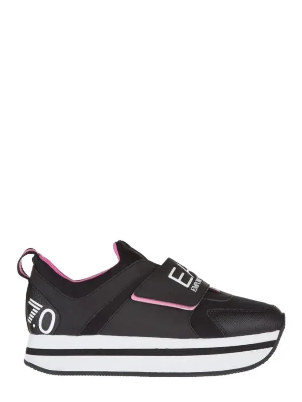EA7 Logo Platform Sneakers - Black