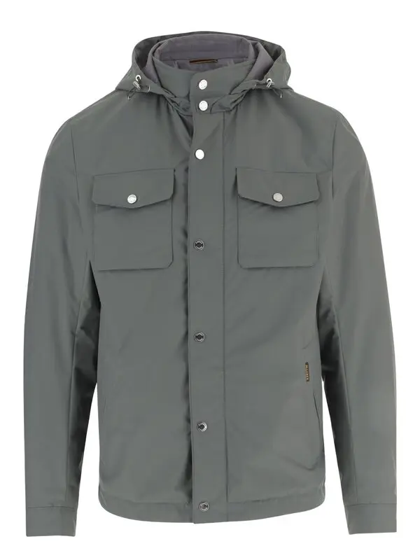 MOORER Fenzi Stu High Neck Jacket - Gray