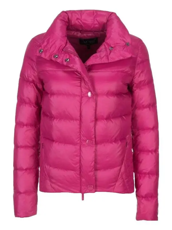 Emporio Armani Quilted Jacket With Stand Collar - Pink