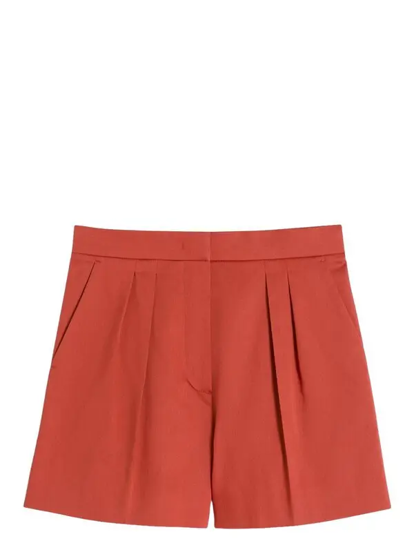 Max Mara High-rise Pleated Shorts - Red