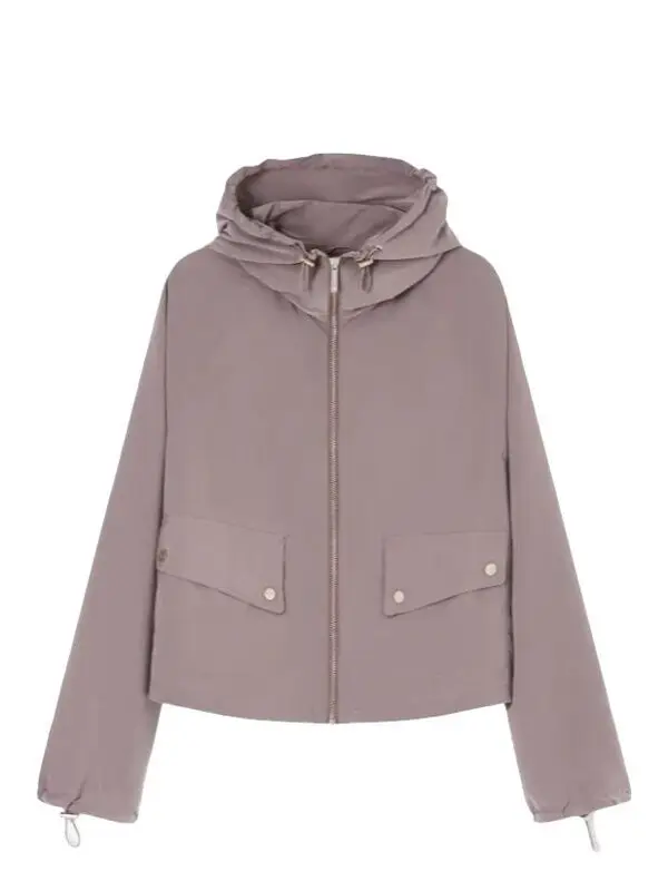 Emporio Armani Hooded Pocket Jacket - Grayish-purple