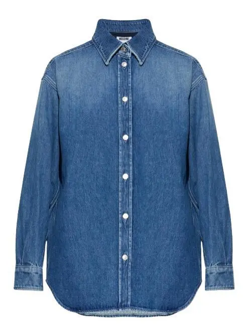 Moschino Long Sleeve Denim Shirt - Blue