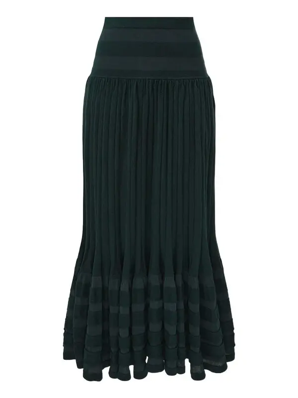 Zimmermann Ribbed Midi Skirt - Blue-green