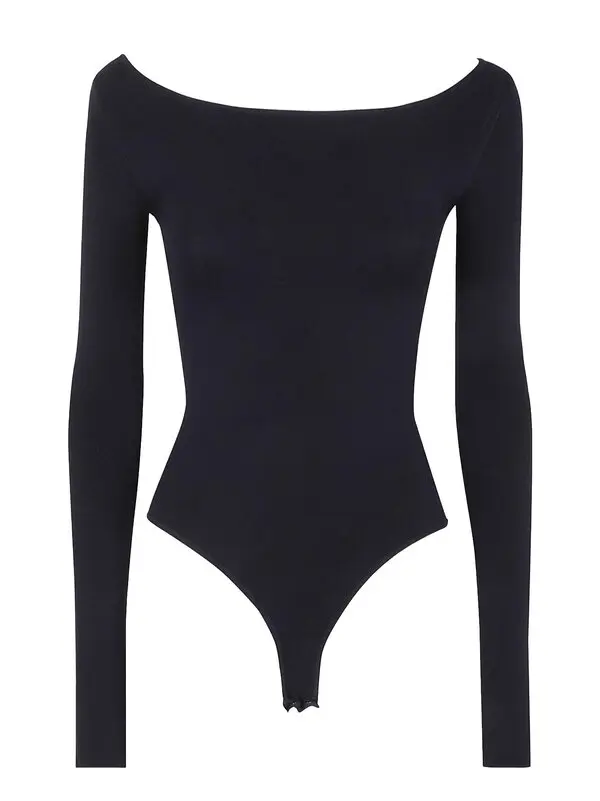 ENTIRE STUDIOS Long-sleeve Off-the-shoulder Bodysuit - Black
