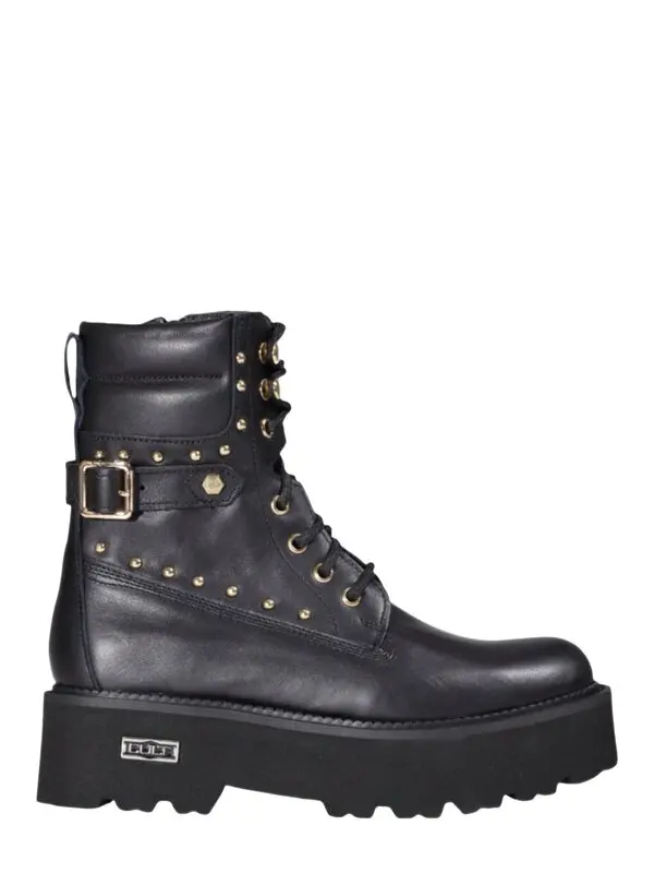 Cult Gaia Round Toe Embellished Ankle Boots - Black