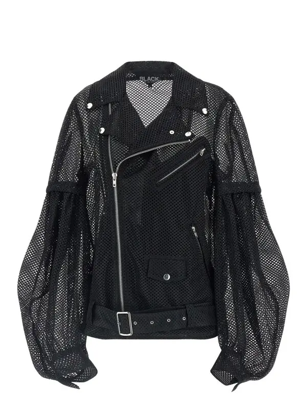 Comme Des Garçons Balloon Sleeve Mesh Jacket - Black
