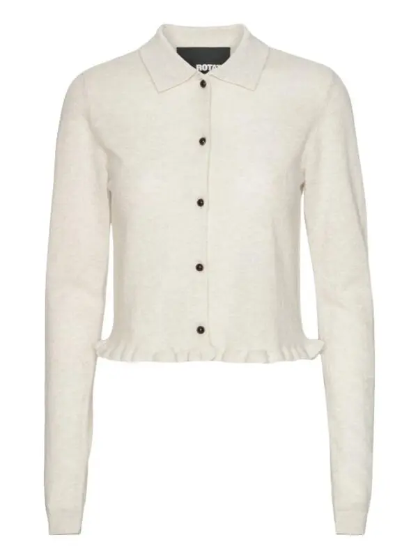 ROTATE BY BIRGER CHRISTENSEN Ruffled Hem Cardigan - No