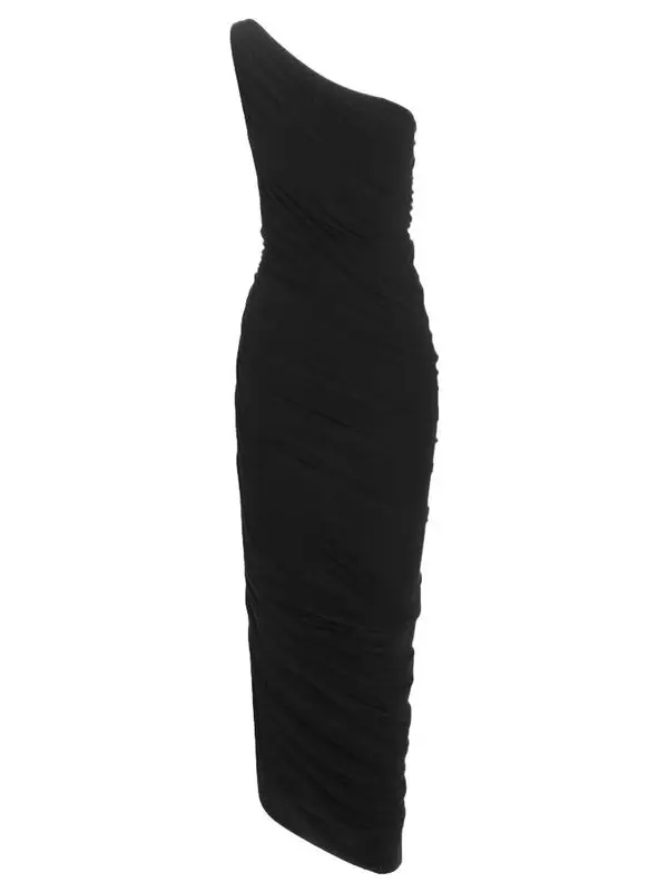Norma Kamali One-shoulder Crepe Dress - Black