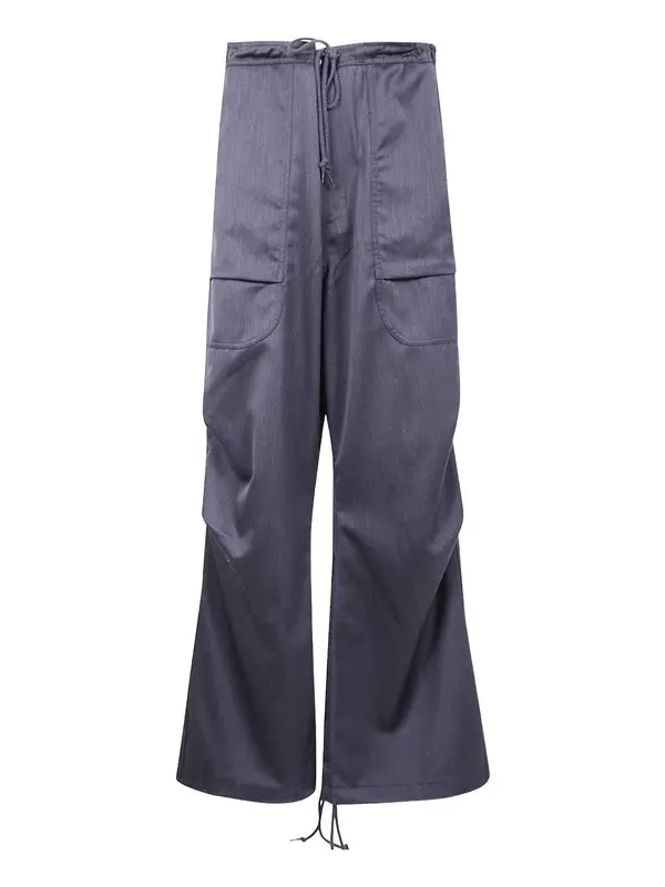 ENTIRE STUDIOS Drawstring Cargo-pocket Trousers - Black