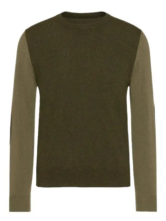 MAISON MARGIELA Two-tone Knitted Jumper With Contrast Elbow Patches - Invalid