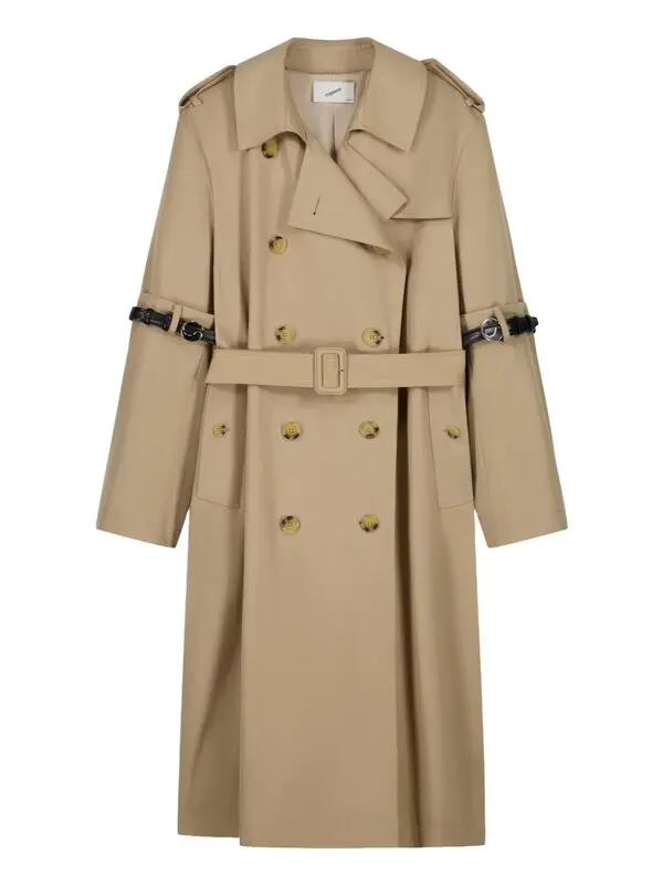 Coperni Mid-length Trench Coat With Defined Waist - Brown