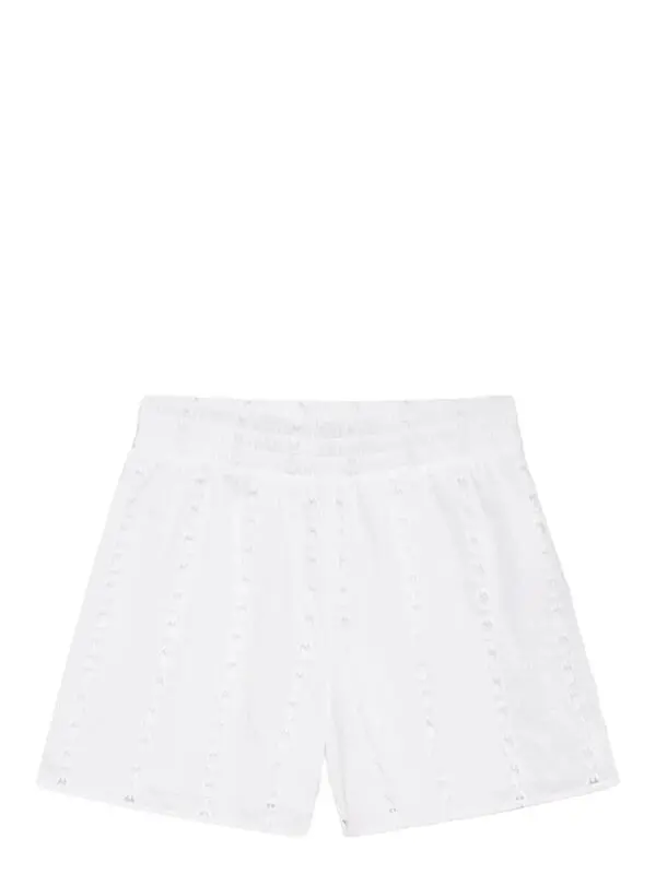 ANINE BING Eyelet Kam Shorts - White