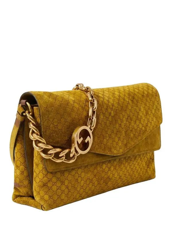 Gucci Chain Detailed Shoulder Bag - Brown