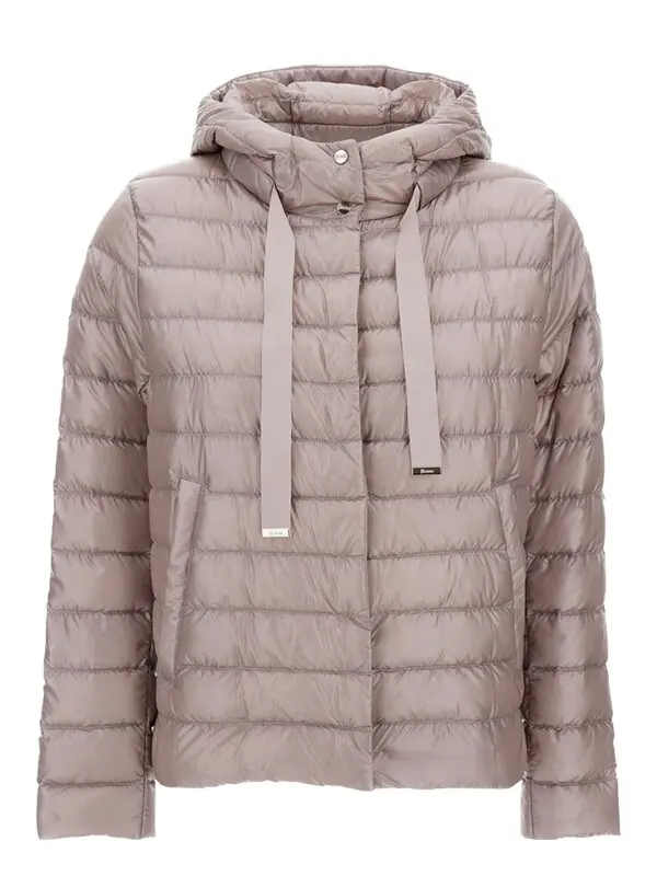 Herno Quilted Hooded Drawstring Puffer Jacket - Rosy