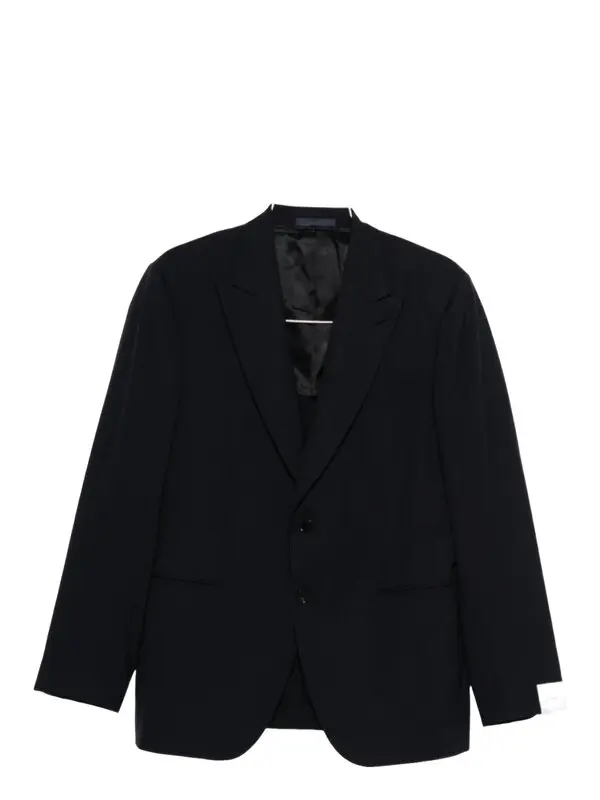 Caruso Buttoned Dress Coat - Black