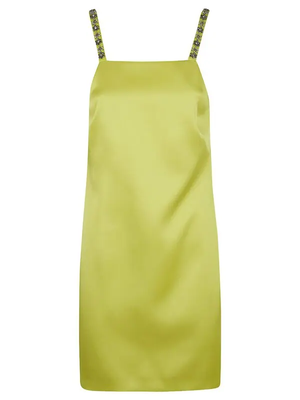 TWINSET Duchesse Embellished Short Dress - Green