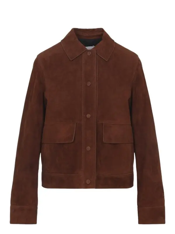 YVES SALOMON Suede Buttoned Pocket Jacket - No