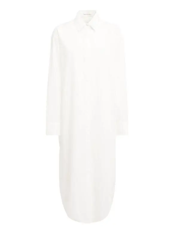 THE FRANKIE SHOP Long Sleeve Shirt Dress - White