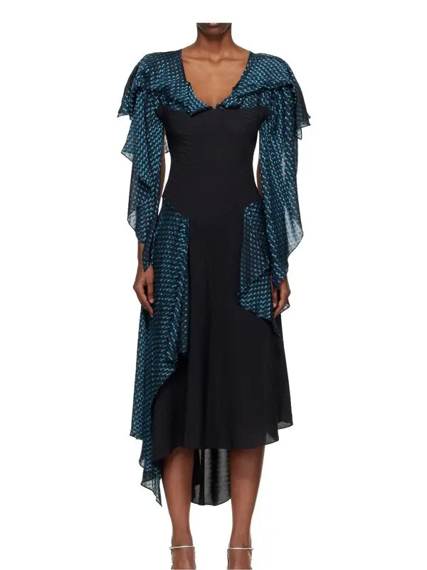 KIKO KOSTADINOV Plexus Midi Dress - Night Black