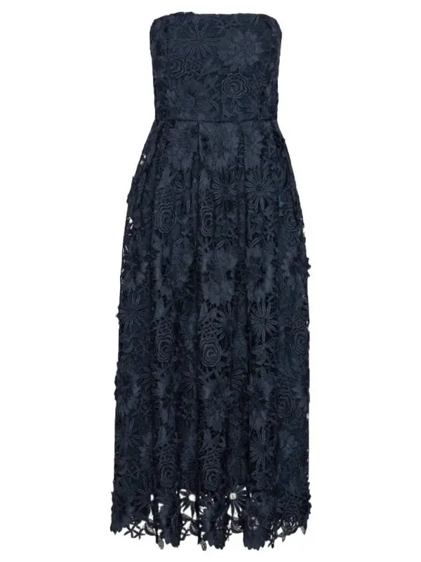 ROTATE BY BIRGER CHRISTENSEN Floral Lace Dress - Black