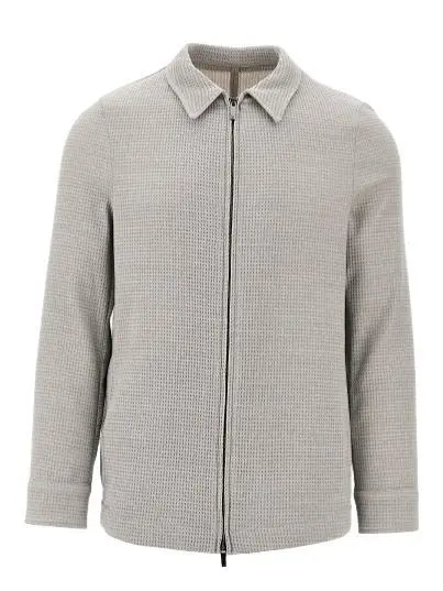 Emporio Armani Long-sleeved Zip-up Jacket - Gray