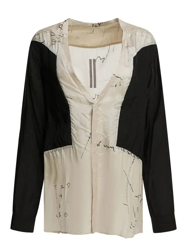 Rick Owens Larry Fogpocket Long-sleeved Shirt - Opal/black
