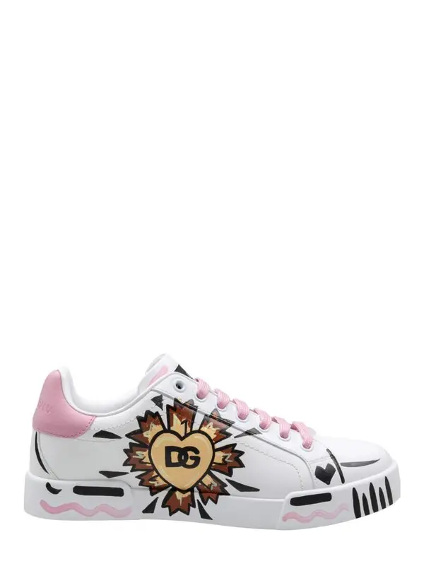 Dolce & Gabbana Lace-up Sneakers With Perforated Details - Multicolor