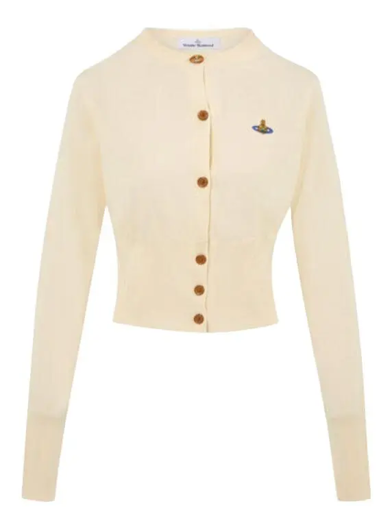 VIVIENNE WESTWOOD Bea Cropped Cardigan - Cream