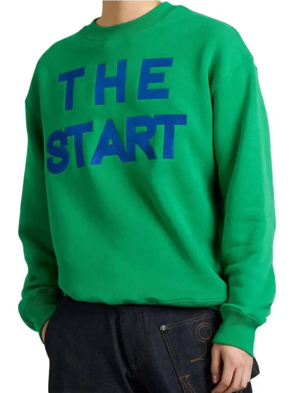 J.W.ANDERSON Crewneck Sweatshirt With Letter Embroidery - Bright Green