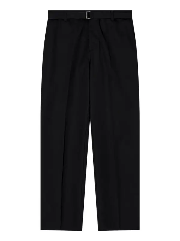Emporio Armani Straight-leg Tailored Trousers - Black