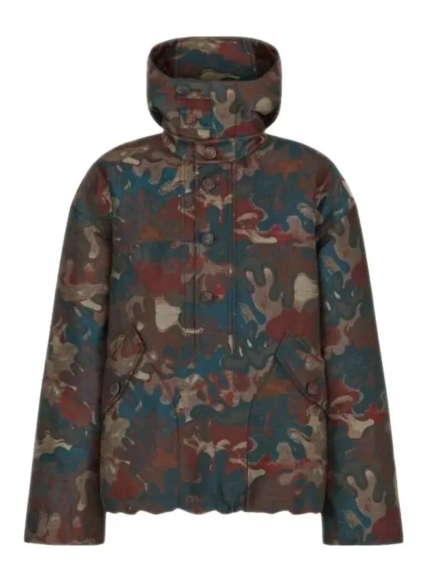 Dior X Peter Doig Camouflage Hooded Anorak - Black