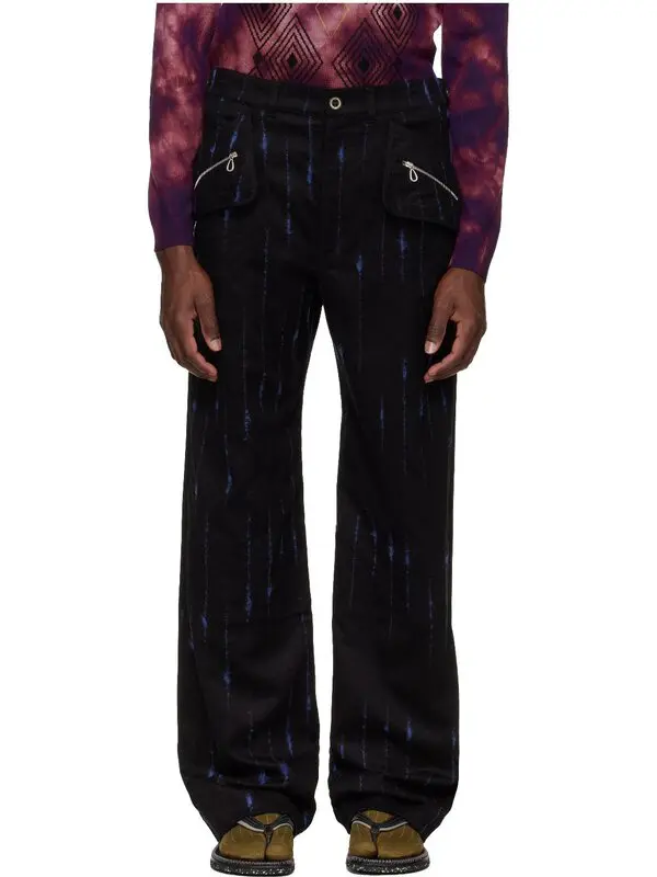 KIKO KOSTADINOV Black Komlo Trousers - Black  Royal Blue